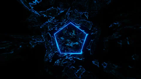 Cyan Pentagon Liquid Effect Background L... | Stock Video | Pond5