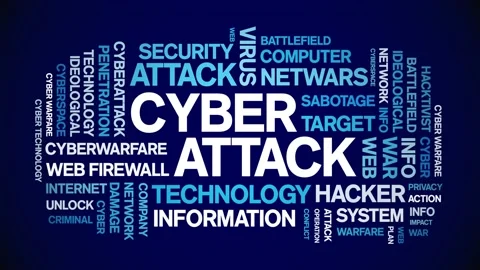 Cyber Attack animated word cloud,animati... | Stock Video | Pond5
