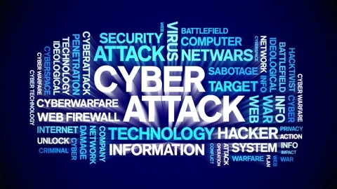 Cyber Attack animated word cloud,animati... | Stock Video | Pond5
