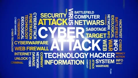 Cyber Attack animated word cloud,animati... | Stock Video | Pond5