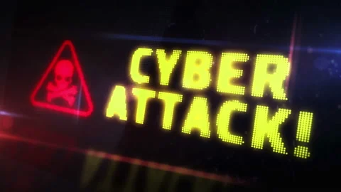 Cyber attack symbol light flashing on di... | Stock Video | Pond5