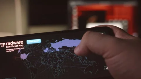 Cyber attacks over world map. Camera sho... | Stock Video | Pond5