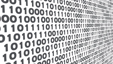 Cyber crime lines of binary code on whit... | Stock Video | Pond5