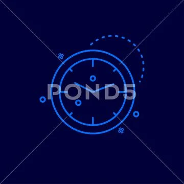 Cyber crime neon icon with blue background: Royalty Free #91872190