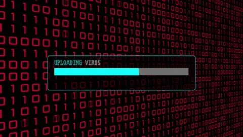 Cyber Crime Red Binary Code Hacker Compu... | Stock Video | Pond5