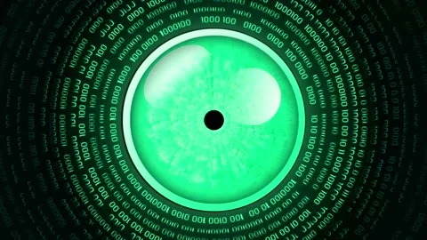 Cyber Eye With Streaming Code Animation.... | Stock Video | Pond5