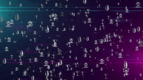 Cyber game and esport symbols digital lo... | Stock Video | Pond5