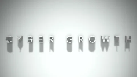 cyber growth 3D title animation white te... | Stock Video | Pond5