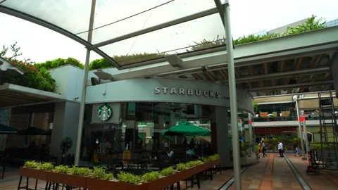 Cyber hub high street market for food in... | Stock Video | Pond5