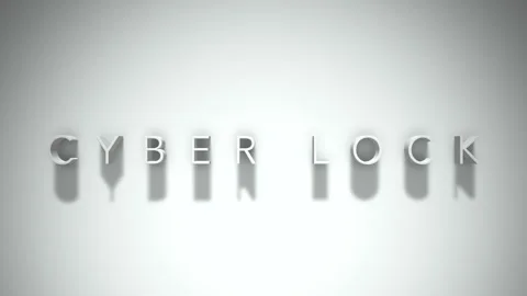 cyber lock 3D title animation with shado... | Stock Video | Pond5