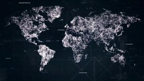 Cyber map hud look design | Stock Video | Pond5