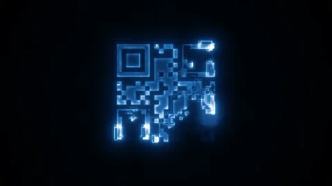 Cyber QR Code Technology Icon Reveal Bac... | Stock Video | Pond5