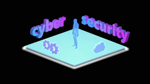 Cyber security, 3D animated scene. | Stock Video | Pond5