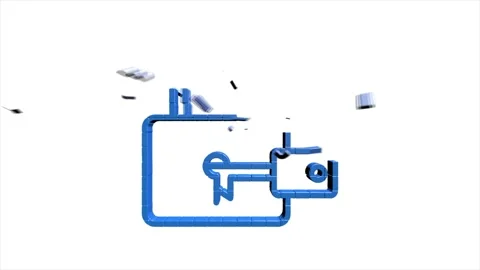 Cyber security 3D pixel icon with shield... | Stock Video | Pond5