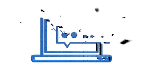 Cyber security 3D pixel icon with shield... | Stock Video | Pond5