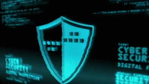 Cyber security symbols digital screen | Stock Video | Pond5