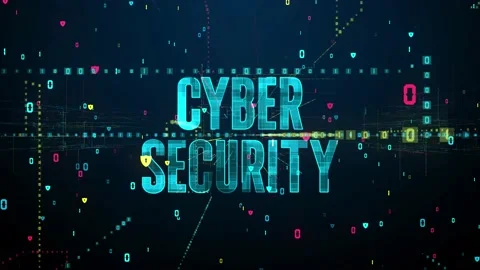 Cyber Security Text Digital Technology B... | Stock Video | Pond5