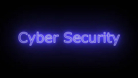 Cyber Security, Written in Neon Text Eff... | Stock Video | Pond5