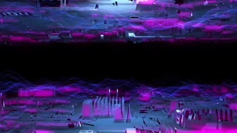 Cyber Space 3D Tunnel Camera Passing Thr... | Stock Video | Pond5