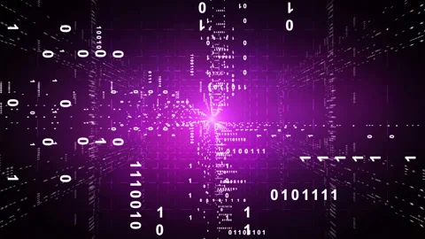 Cyber Space Binary Code Tunnel with Rand... | Stock Video | Pond5