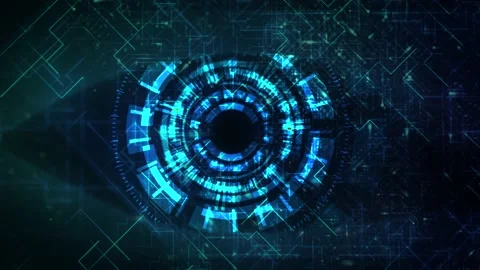 Cyber surveillance animated digital eye ... | Stock Video | Pond5