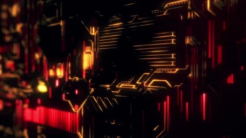 Red Tech Background Stock Video Footage | Royalty Free Red Tech ...