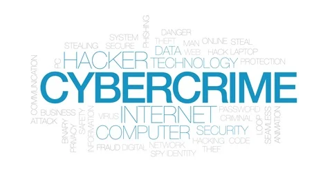 Cybercrime animated word cloud. Kinetic ... | Stock Video | Pond5