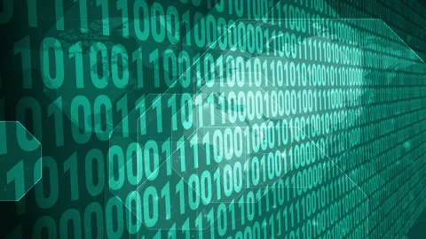 Cybercrime lines of binary code and worl... | Stock Video | Pond5