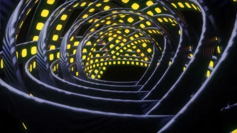 Cyberpunk futuristic gyroscope. Rotating... | Stock Video | Pond5