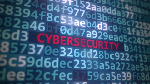 CYBERSECURITY text and source code on th... | Stock Video | Pond5