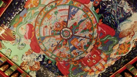 The cycle of birth and death the wheel o... | Stock Video | Pond5