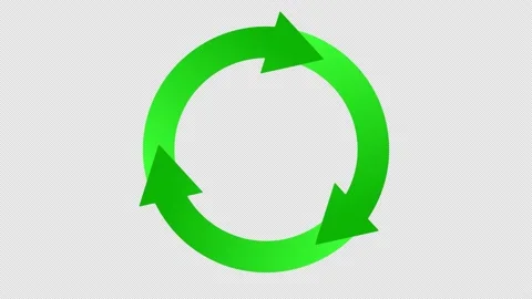 Cycle symbol on transparent background w... | Stock Video | Pond5