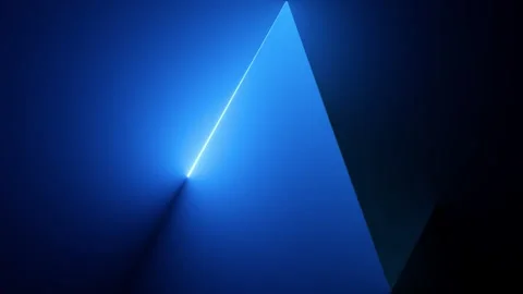 cycled 3d animation, abstract blue neon ... | Stock Video | Pond5