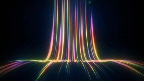 cycled 3d animation. Colorful spectrum l... | Stock Video | Pond5