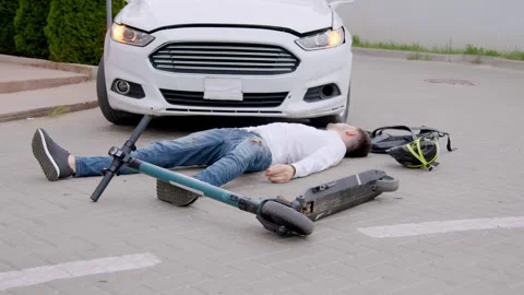 Cyclist Hit Stock Videos – Royalty-Free HD & 4K Videos