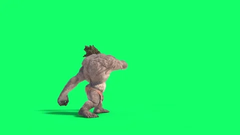 Cyclops Monster Green Screen Attacks Sid... | Stock Video | Pond5