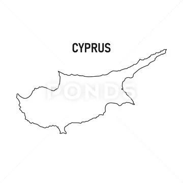 Cyprus map flat drawing. Vector. Eps10: Royalty Free #142838210
