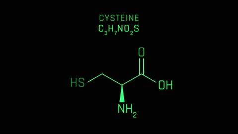 Cysteine Molecular Structure Symbol Neon... | Stock Video | Pond5