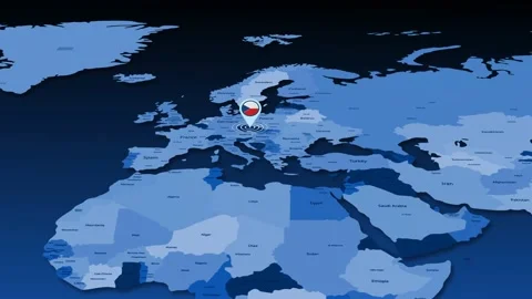 Czechia flag icon GPS location tracking ... | Stock Video | Pond5