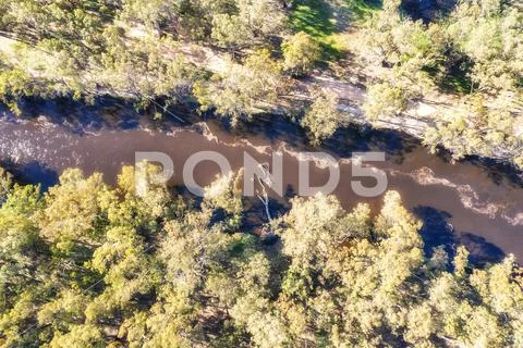 Stock Photograph: D Balranald river acr top down #169189417