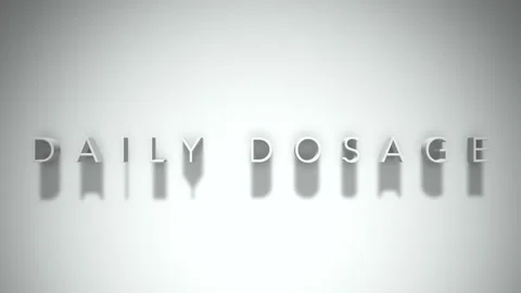 daily dosage 3D title animation white te... | Stock Video | Pond5