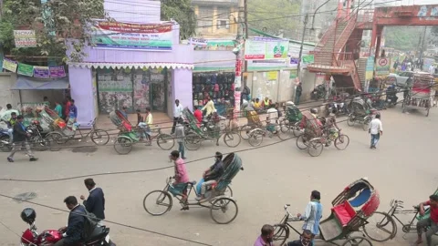 Daily life scene of a busy road showcasi... | Stock Video | Pond5