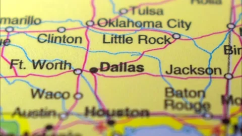 Dallas Country - Geographic Area On The ... | Stock Video | Pond5