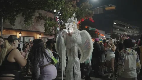 Dallas Halloween Block Party, People Dre... | Stock Video | Pond5