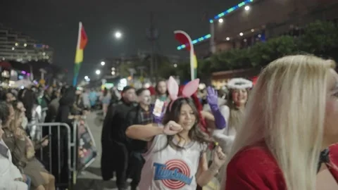 Dallas Halloween Block Party, People Dre... | Stock Video | Pond5