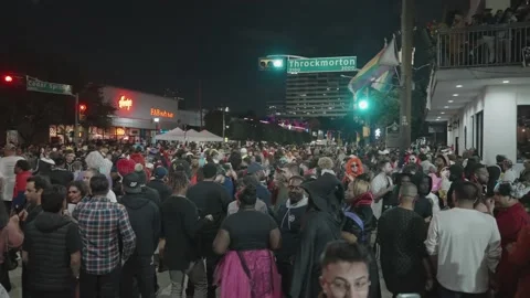 Dallas Halloween Block Party, People Dre... | Stock Video | Pond5