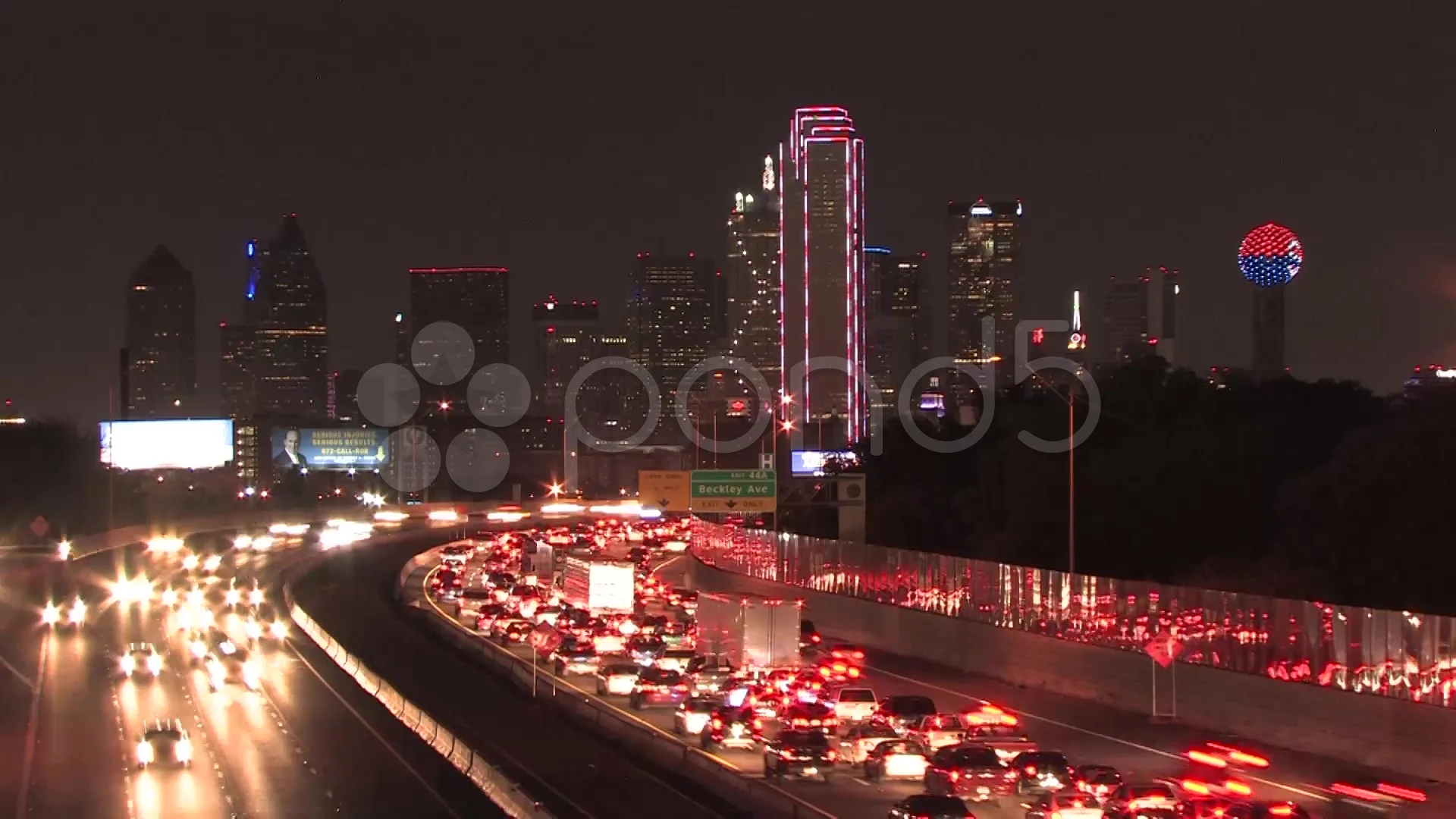 Dallas Skyline At Night Red Downtown Dallas Night Photograph, Red