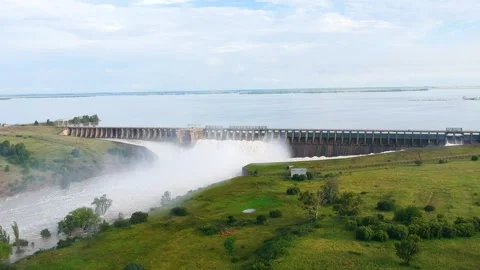 Dam Sluice Gates Overflowing - Vaal Dam ... | Stock Video | Pond5
