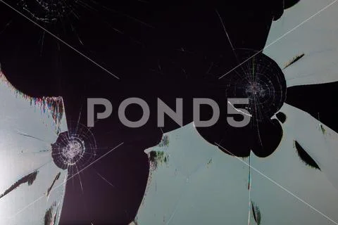 Damaged LCD screen with cracks, full-frame background and texture Stock ...
