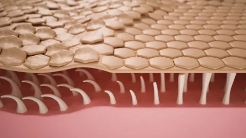 Damaged skin cells repairing, wave, 3D H... | Stock Video | Pond5